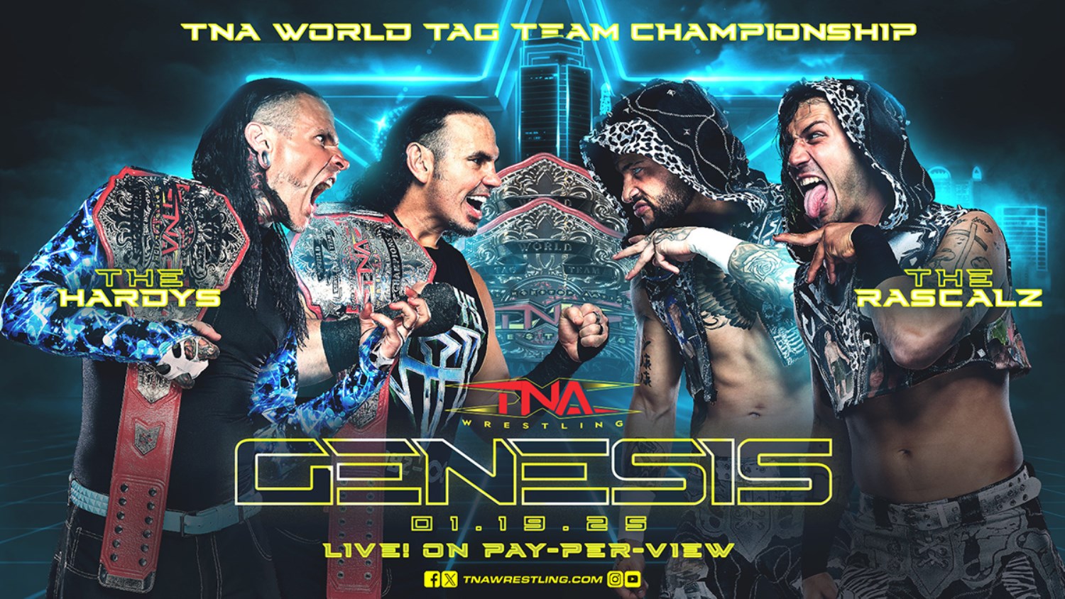 A TNA World Tag Team Title Match Between The Hardys And The Rascalz Has ...
