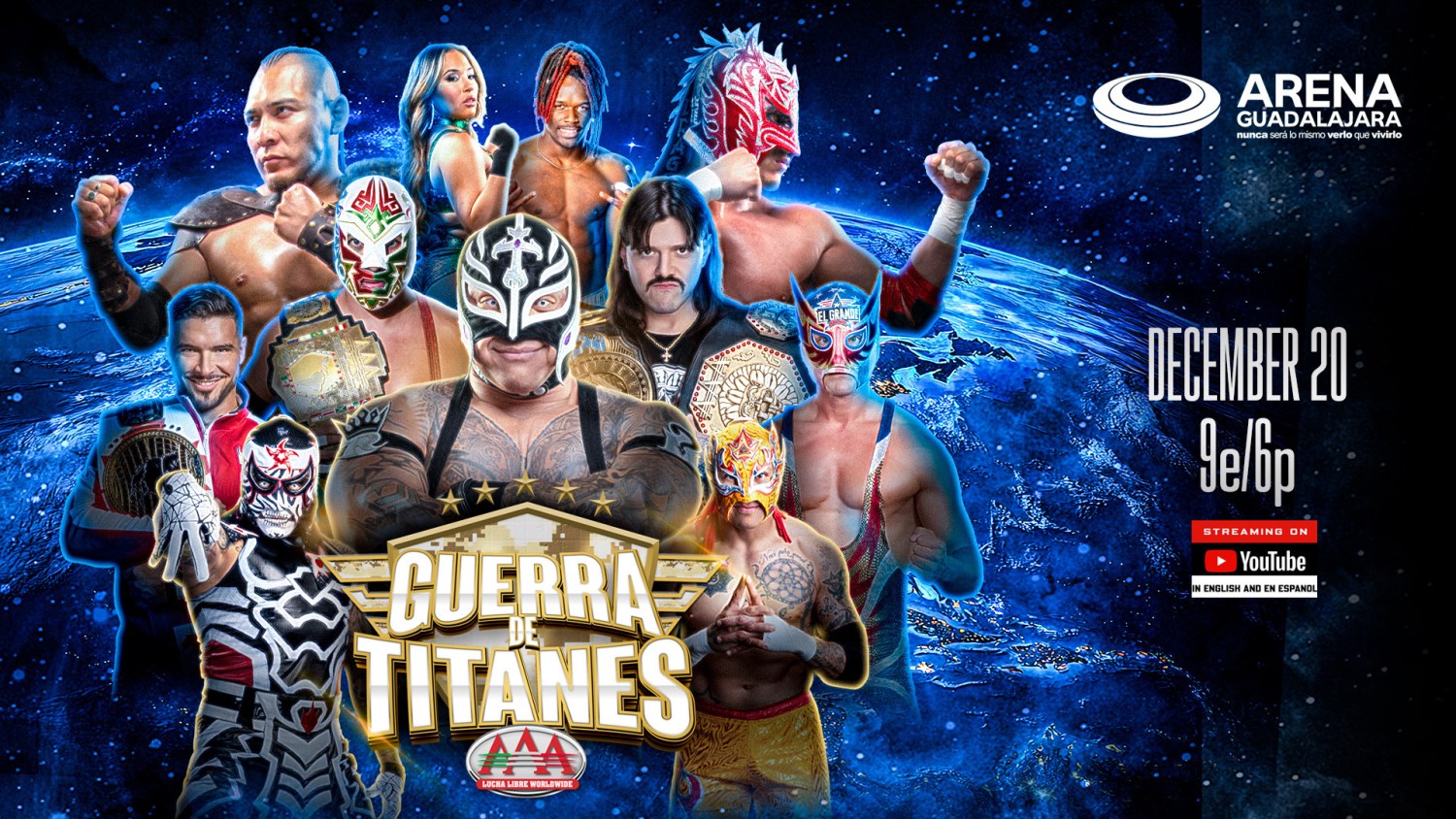 AAA GUERRA DE TITANES Results: Dominik Mysterio & El Grande Americano ...