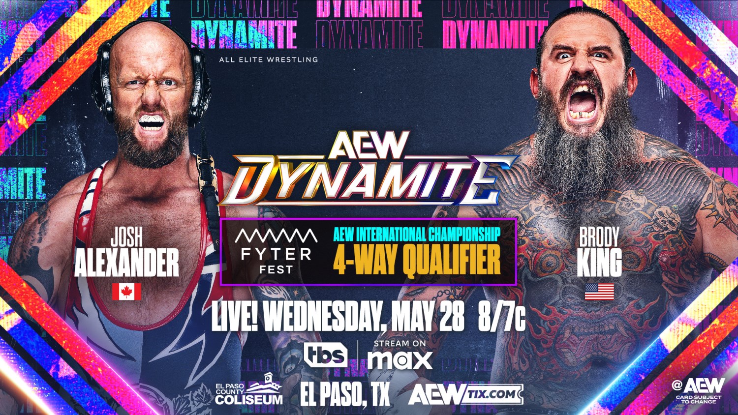 AEW Dynamite Results: May 28, 2025 - Josh Alexander vs Brody King International Title Match ...