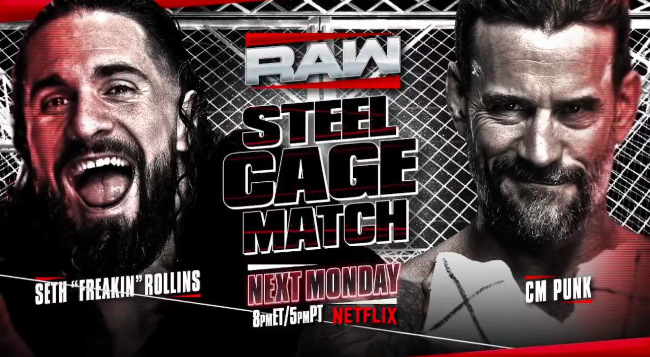 CM Punk vs Seth Rollins in a Steel Cage, LWO Tornado Tag Team Match ...