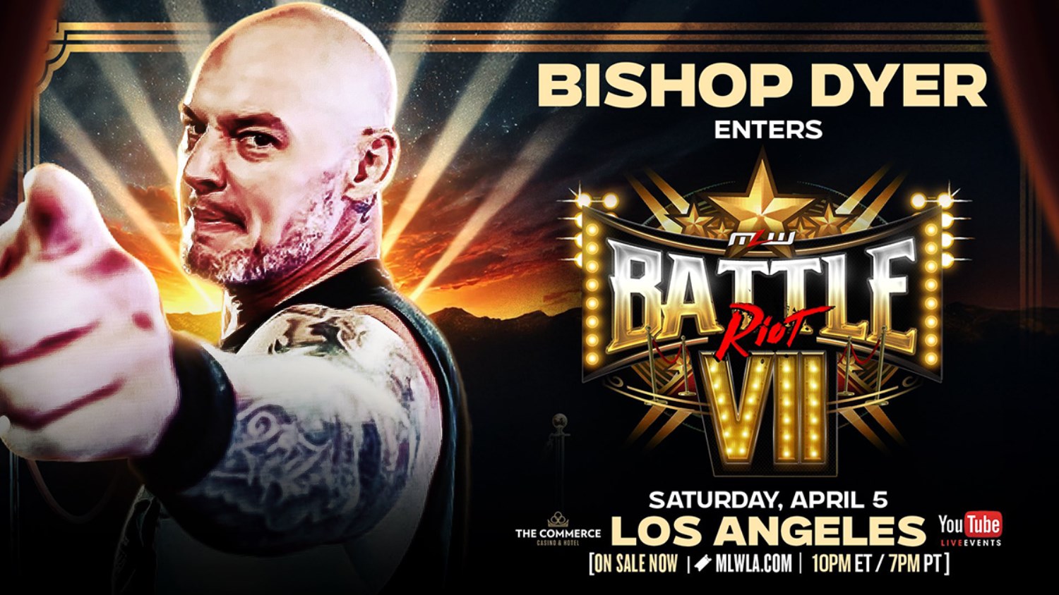 Former WWE United States Champion Bishop Added To MLW's BATTLE RIOT