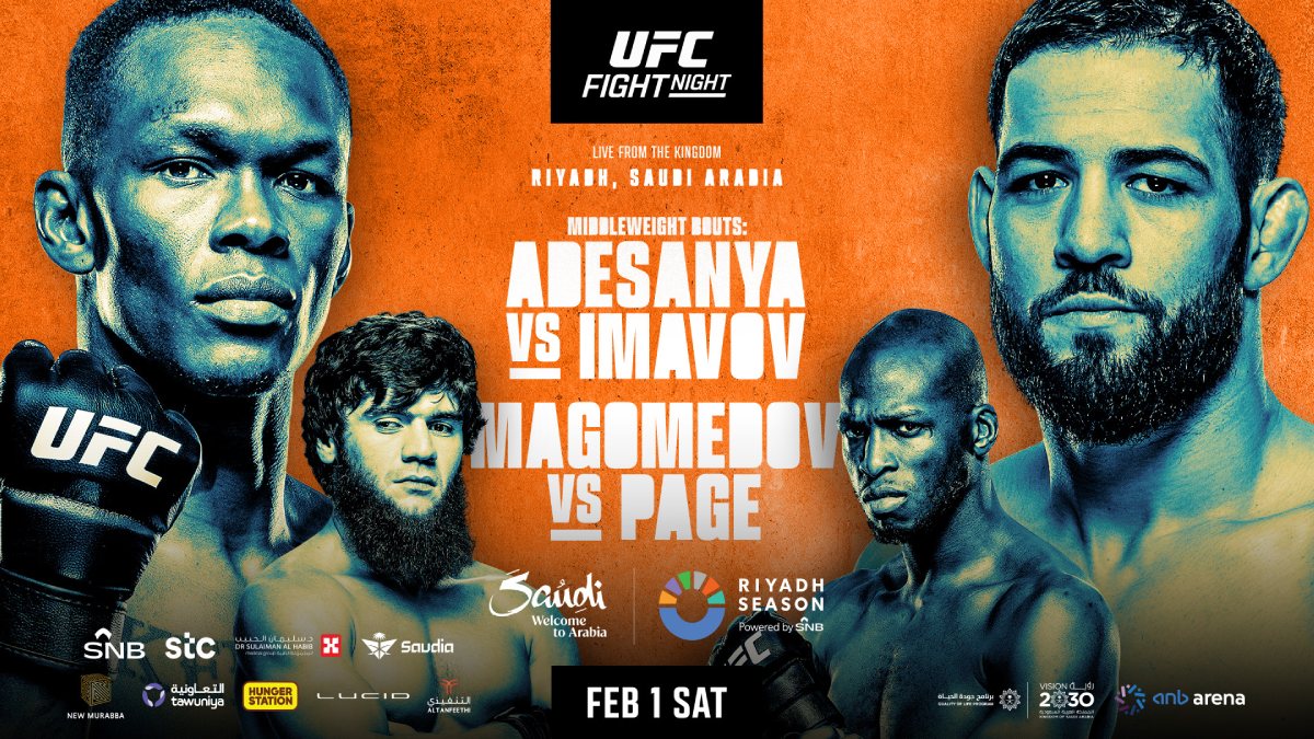 Israel Adesanya Returns To Fight Nassourdine Imavov At UFC SAUDI ARABIA