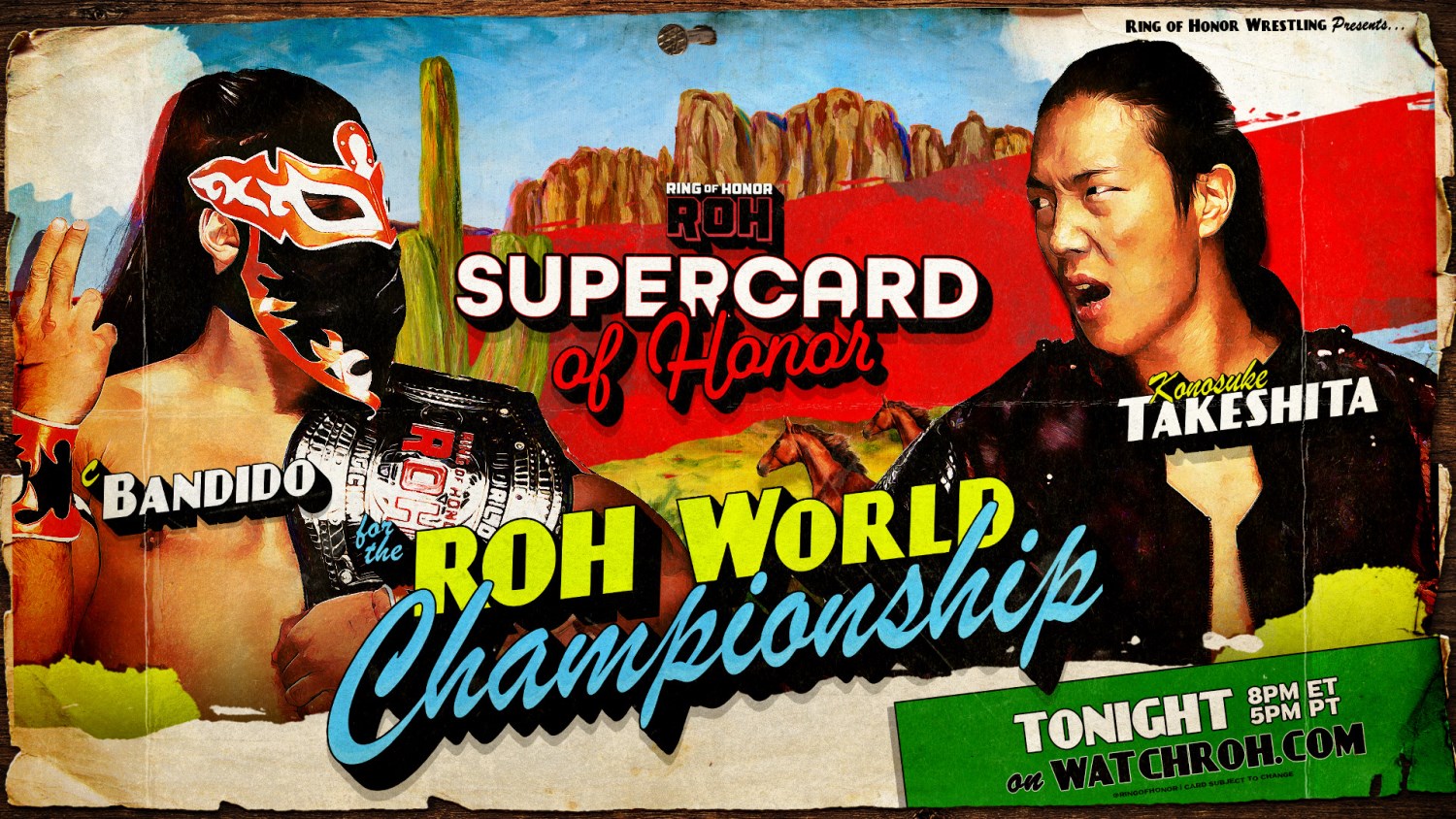 Konosuke Takeshita vs. Bandido Will Main Event Tonight's SUPERCARD OF HONOR