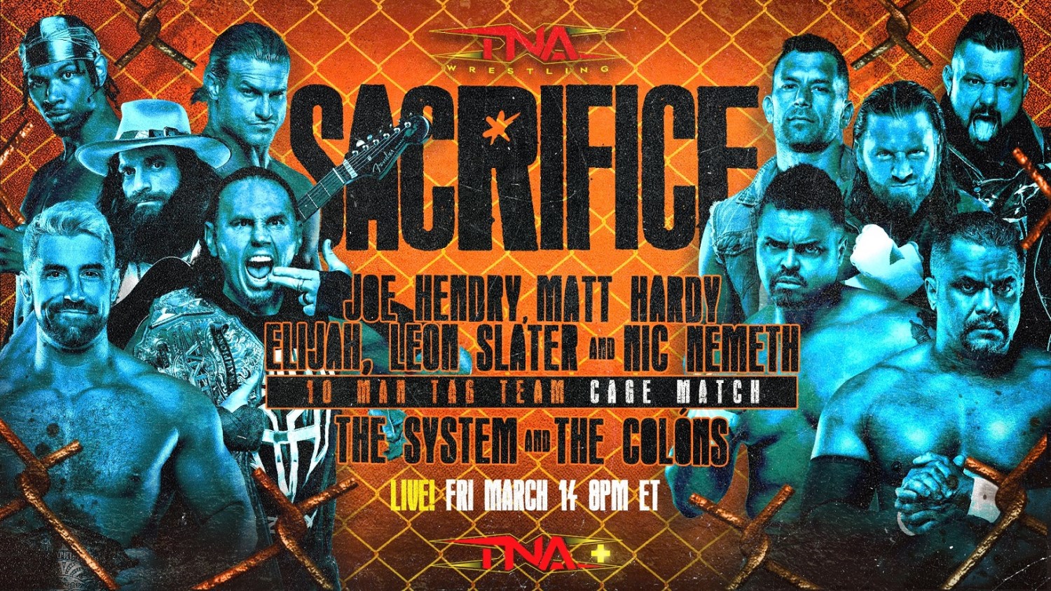 TNA Sacrifice 2025 Results: 10-Man Tag Team Steel Cage Match & More