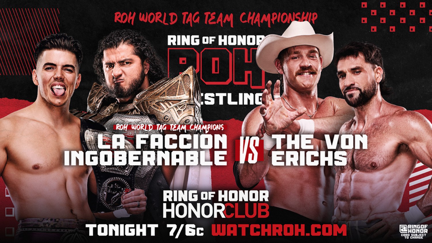 Two Championship Matches Headline Tonight's RING OF HONOR