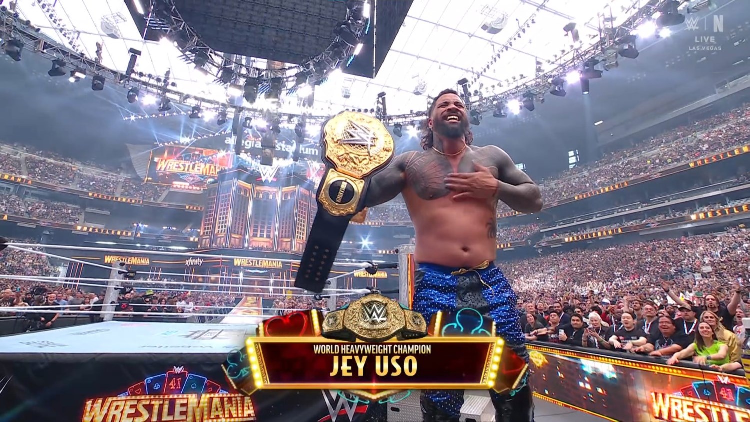 WWE WrestleMania 41 Title Change: Jey Uso Beats Gunther For World Heavyweight Championship