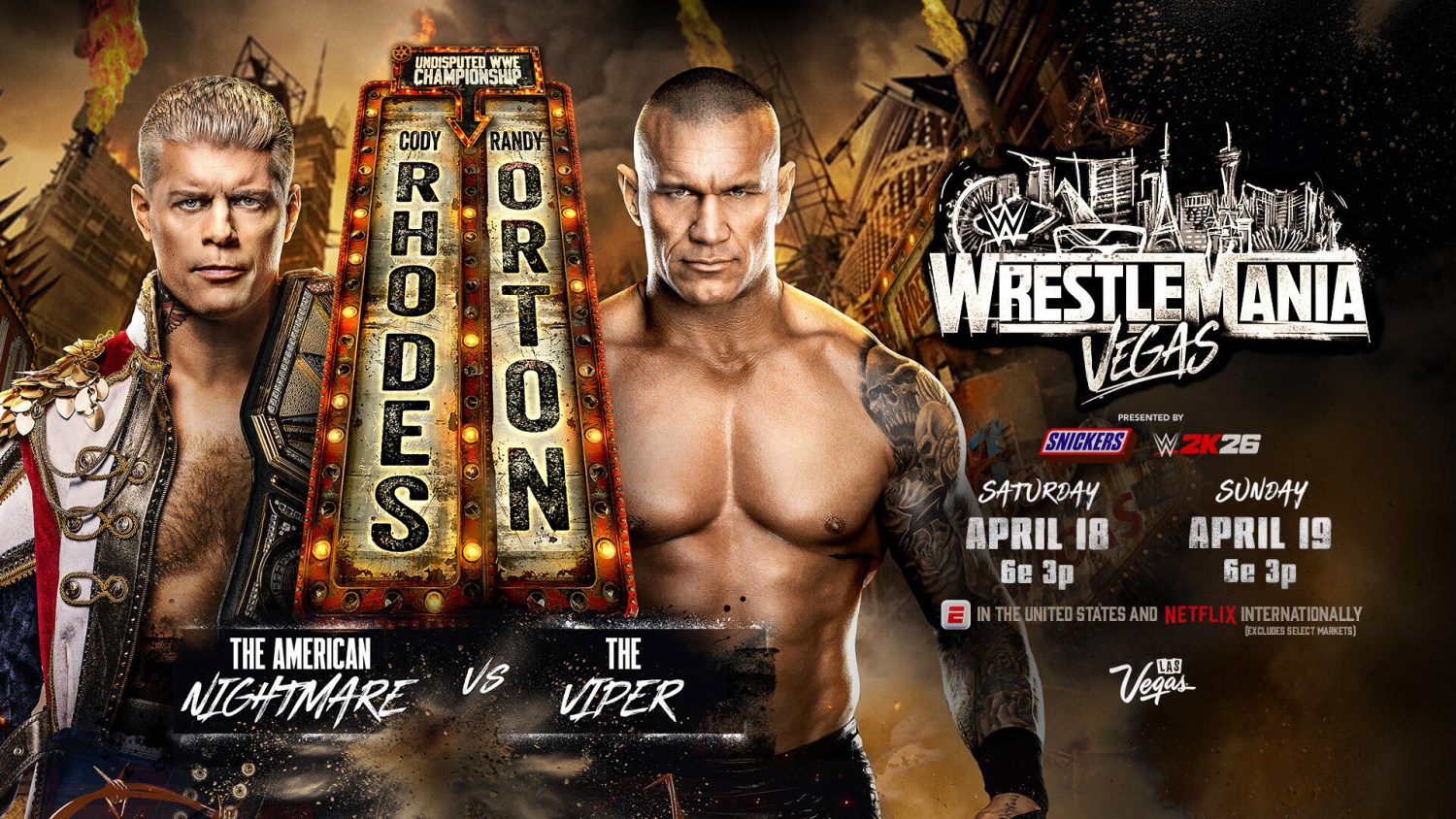 WWE WRESTLEMANIA 42 Saturday PPV Results: Cody Rhodes vs. Randy Orton ...